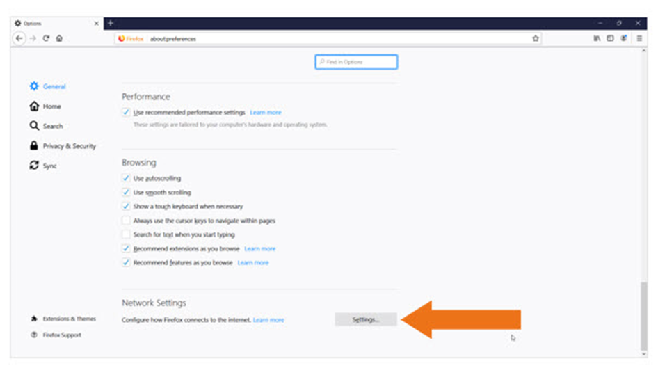 Disabling Proxy Settings