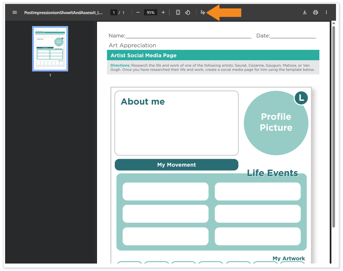Using PDF Worksheets Within Activities