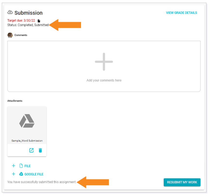 Submitting Upload Assessments