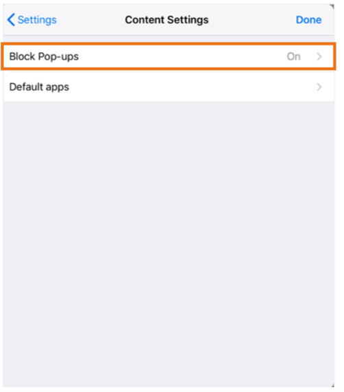 Disabling Pop Up Blockers In Chrome On An Ipad